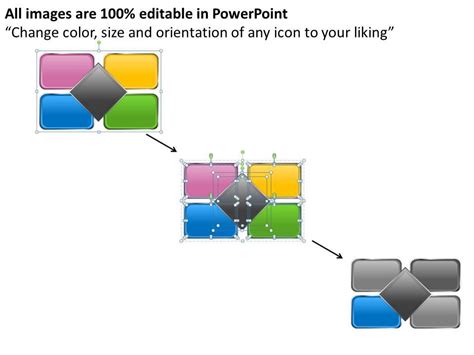 Business Flowchart Mixed Diagram 4 Step For Planning Powerpoint Slides