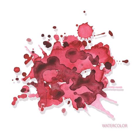 Watercolor Pink Stains Stock Vector Illustration Of Inscription 57476349