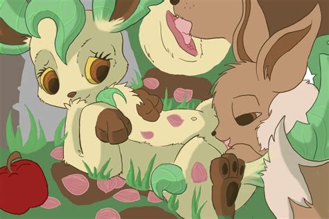 Rule 34 Apple Cunnilingus Eevee Female Hindpaw Leafeon Licking Oral Oral Sex Pokemon Pokemon