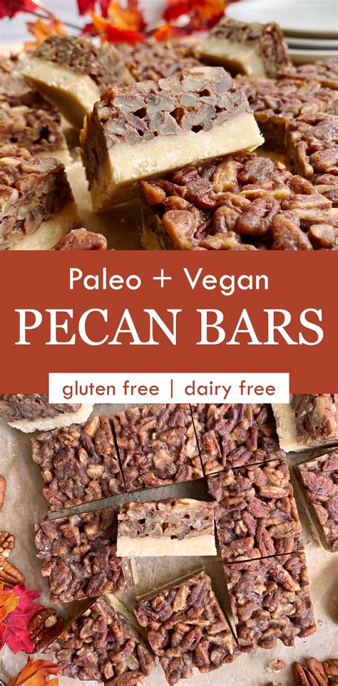 Gluten Free Maple Pecan Bars Paleo Vegan Bake It Paleo