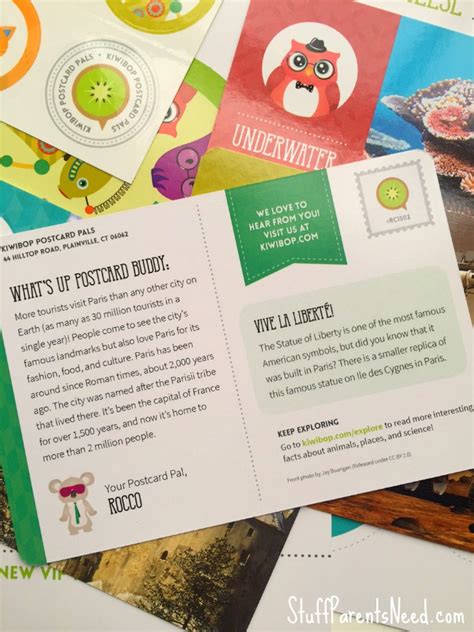 Educational Postcards In The Mail Kiwi Bop Subscription