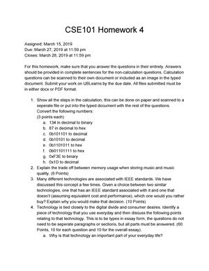 CSE 101 Exam 1 Prep Doc Exam 1 Preparation CSE101 Exam 1 Review