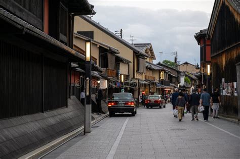 Gion Quarter Nightlife District With Old Houses Restaurants And Clubs In Kyoto Japan