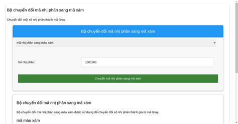 Bộ Chuyển đổi Mã Nhị Phân Sang Mã Xám
