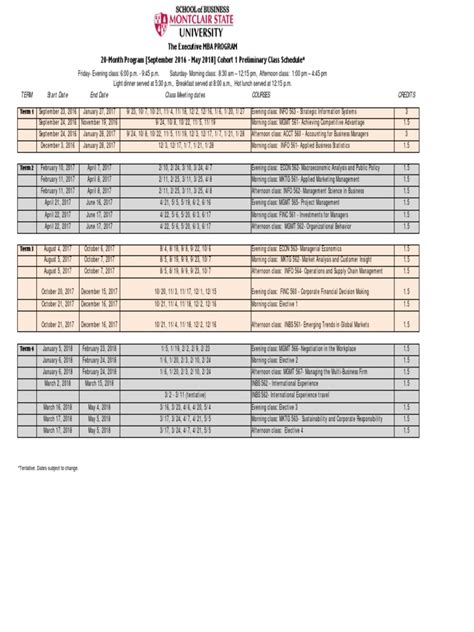 Executive Mba Schedule Download Free Pdf Economies Business
