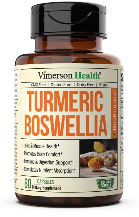 Turmeric Curcumin Supplement With Boswellia Serrata Extract Organic
