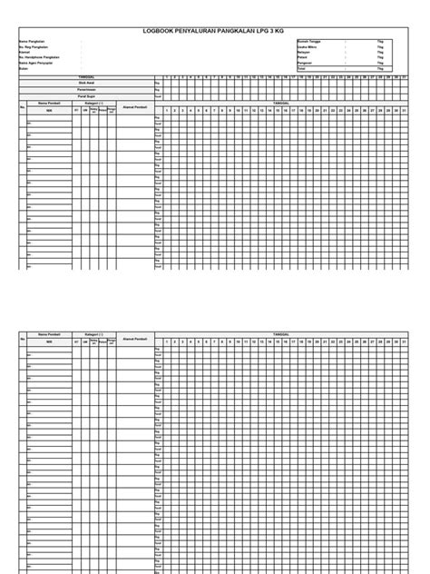 Form Log Book Pangkalan Lpg 3 Kg Revi Pdf