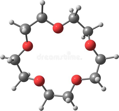 Supramolecule Of Crown Ether On White Background Stock Illustration Illustration Of Isolated