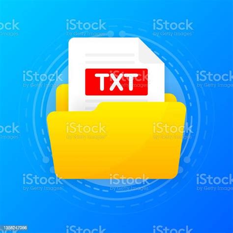 내부에 Txt 파일이 있는 폴더 아이콘을 엽니다 파란색 배경에 문서가 있는 폴더입니다 플랫 디자인 벡터 그림입니다 파일에 대한