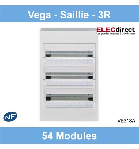 Hager Coffret Vega largeur 18 modules hauteur 3 rangées VB318A