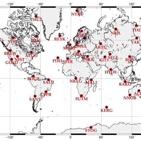 Locations Of The International Gnss Service Igs Stations Used In This Download Scientific