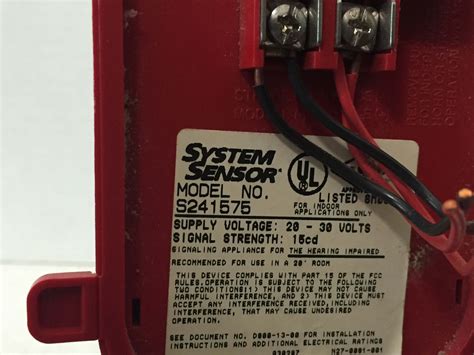 System Sensor S241575 Firealarms Tv Jjinc24 U8ol0 S Fire Alarm