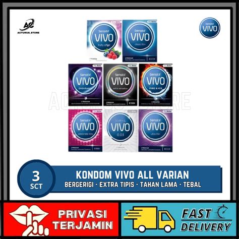 Jual Kondom Vivo Isi 3 Sachet Ultra Thin Passionate Dotes 0 03