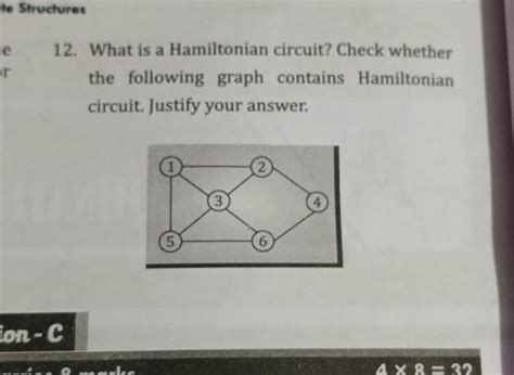 12 what is a hamiltonian circuit check whether the following graph