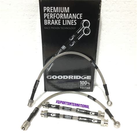 VW Polo MK5 Goodridge Clear Braided Stainless Steel Phantom Brake Hose