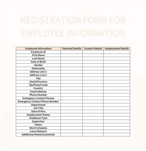 Free Employee Entry Information Templates For Google Sheets And