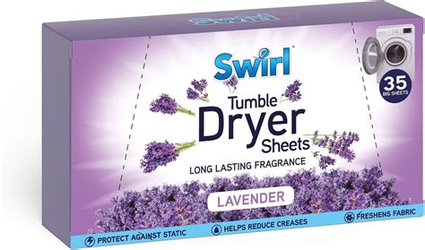 4 X Lavender Tumble Dryer Sheets Pack Of 35 Fabric Conditioner Laundry Aid Anti Static Sheets