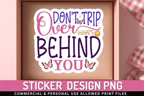 Dont Trip Over Sticker Design Graphic By Regulrcrative · Creative Fabrica