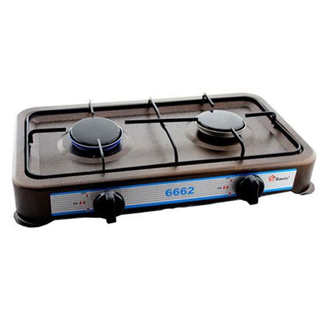 Плита таганок газовая настольная 2 конфорки Domotec MS 6662 150787 (ID ...