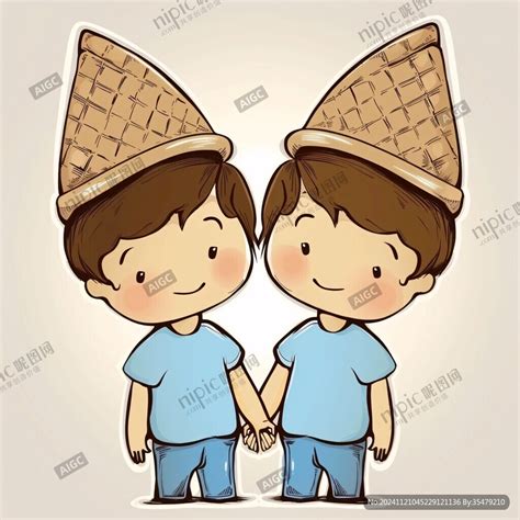 Ai创作图双胞胎兄弟 Q版医护人员 情侣装卡通图案 原创卡通男孩女孩 卡通小哥小伙子 好朋友卡通ip形象 独龙族人物情侣插画 两小无猜插画 烘焙培训机构卡通形象 童装类卡通形象 侗族人物情侣