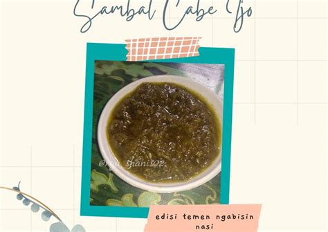 Resep 42 Ba Sambal Cabe Ijo Oleh Shafira Dwi Annisa Cookpad