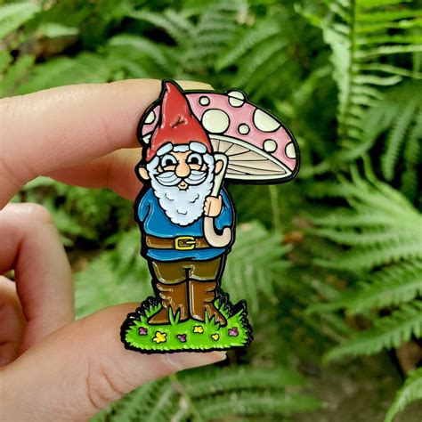 Garden Gnome Enamel Lapel Pin Badge Etsy