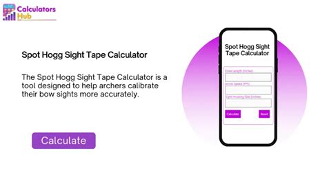 Spot Hogg Sight Tape Calculator Online CalculatorsHub Spot Hogg Sight Tape Calculator Online CalculatorsHub