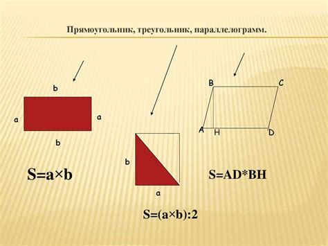 Площади фигур презентация онлайн