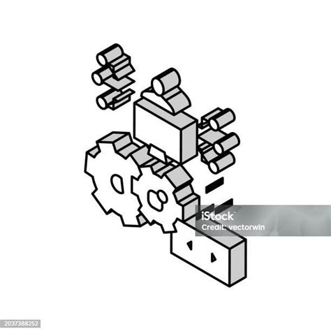 개발 Erp 소프트웨어 아이소 메트릭 아이콘 벡터 일러스트 레이 션 개발에 대한 스톡 벡터 아트 및 기타 이미지 개발 계획