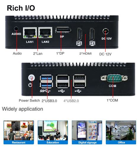 Fanless Metal WiFi Industrial Storage Series SATA SSD Mini PC Mini Gaming Computer PC And Mini