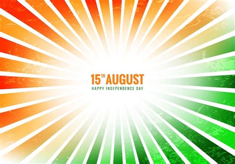 15 De Agosto Dia Da Independência Da Índia Com A Bandeira Em Aquarela