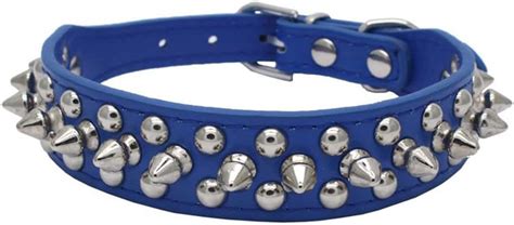 1 Pcs Spiked Dog Collar Soft Pu Leather Mushrooms Rivet Spike Studded Puppy Adjustable Cat ...