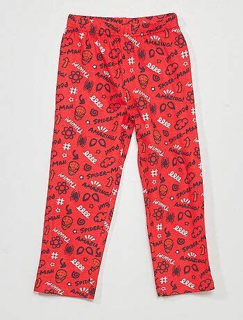 Pijama Spider man Marvel Rojo Niño Talla 4 Años Algod