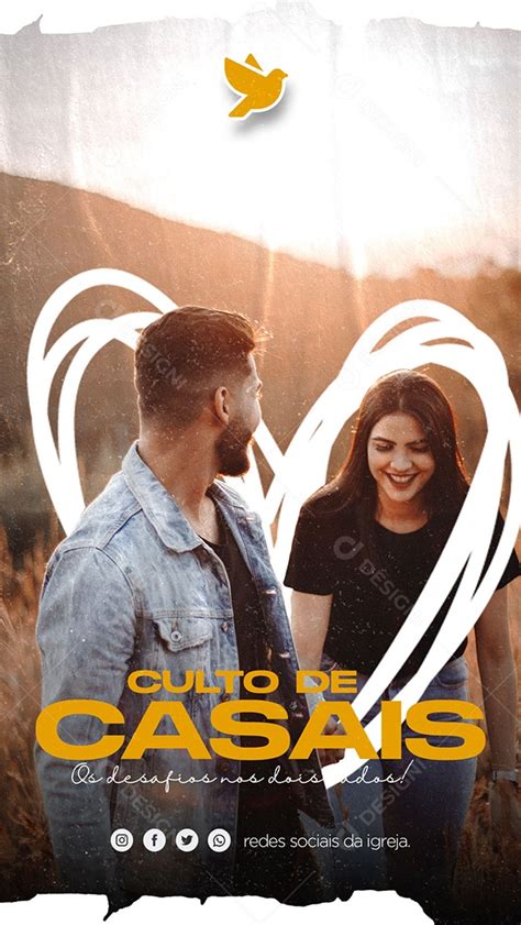 Culto De Casais Story Social Media Psd Editável Download Designi