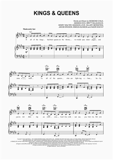 Kings Queens Piano Sheet Music Onlinepianist Hot Sex Picture