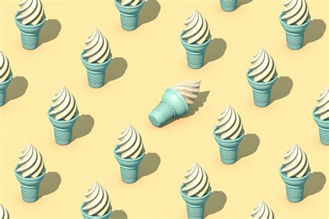 아이스크림 및 콘 최소한의 여름 개념 3d 추상적인 배경 아이소메트릭 뷰 0명에 대한 스톡 사진 및 기타 이미지 0명 과일