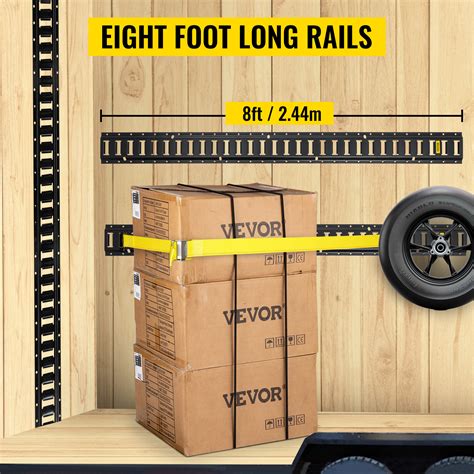 Vevor E Track Tie Down Rail 4pcs 8 Ft Steel Rails W Standard 1 X2 5