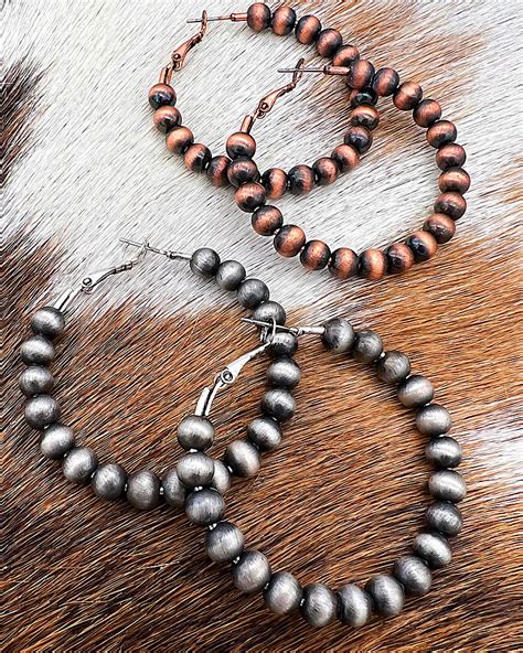 Henrietta Small Navajo Pearl Hoops Sisters Boutique And Ts Inc