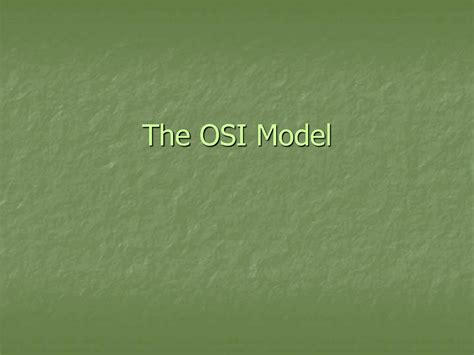 SOLUTION Osi Model Studypool