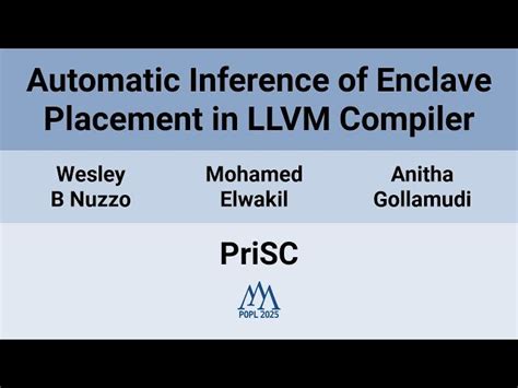 Free Video Automatic Inference Of Enclave Placement In Llvm Compiler