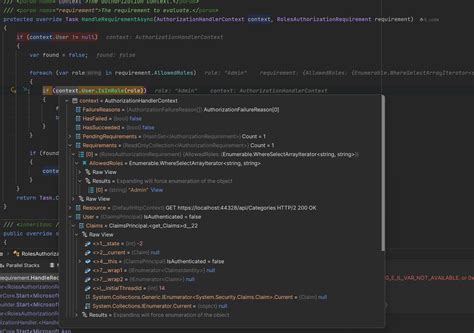 c 8 contexter isinrole always return false stack overflow