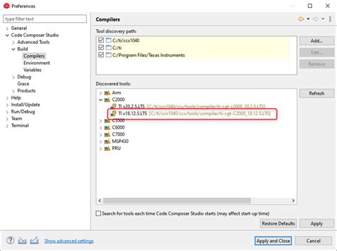 Tms320f28379d Using Multiple Compiler Versions C2000