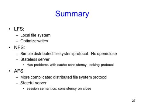 Other File Systems Lfs Nfs And Afs Ppt Download