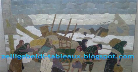 لوحات فنية من الزليج البلدي المغربي حسن بغداج Zellige Beldi