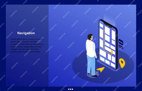 Premium Vector Isometric Gps Navigation Illustration