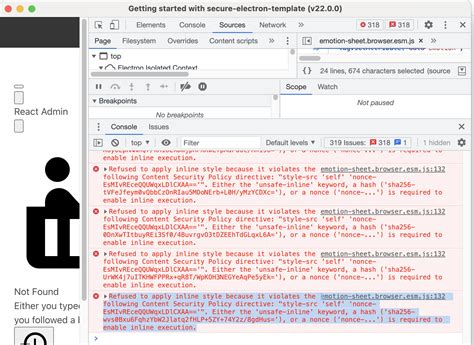 Content Security Policy Csp Restrictions With Electron And Emotion In React Admin · Issue