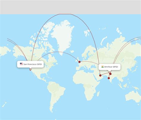 Flights From San Francisco To Amritsar Sfo To Atq Flight Routes