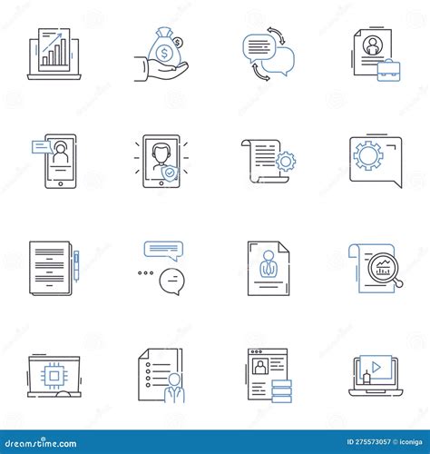 Campaign Management Line Icons Collection Strategy Planning Execution Analysis Optimization