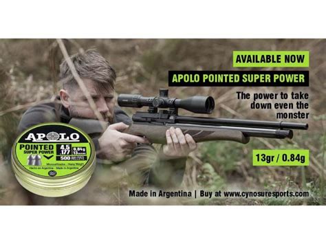 Apolo Pointed Super Power 177cal 45mm 13gr 084g Airgun Pellets