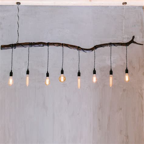 Деревянные люстры ручной работы из веток и коряг